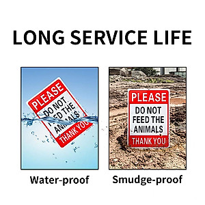 Please Do Not Feed The Animals Sign - 10"x 14" - .040 Rust Free Aluminum – Reflective, UV Protected and Weatherproof