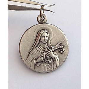 I G J Saint Therese of Lisieux (Jesus Child and of the Holy Face) Silver Medal - The Patron Saints Medals