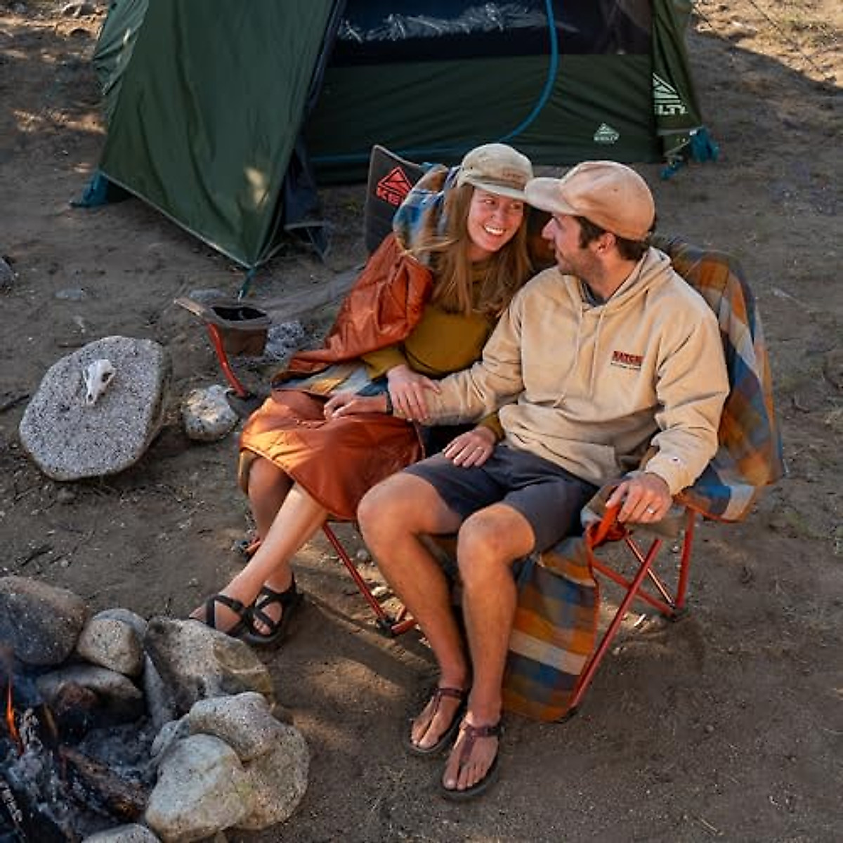 Kelty Loveseat Camping Chair, Canyon Brown/Belluga – Folding Double Camp Chair for Festivals, Camping and Beach Days - Updated 2019 Model …