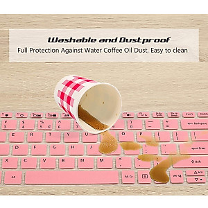 Keyboard Cover Skin for 15.6" Acer Aspire 3 A315-54 A315-55 A315-56 A315-57 A315-58, Acer Aspire 5 Slim 15.6 inch A515-45 A515-56 A515-46 A515-43 A515-54 A515-54G A515-55 A515-55T/55G, Pink