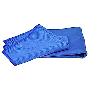 Detailer's Preference Windshield and Glass Cleaning Towel, 12 X 16in (2 Pack) Blue