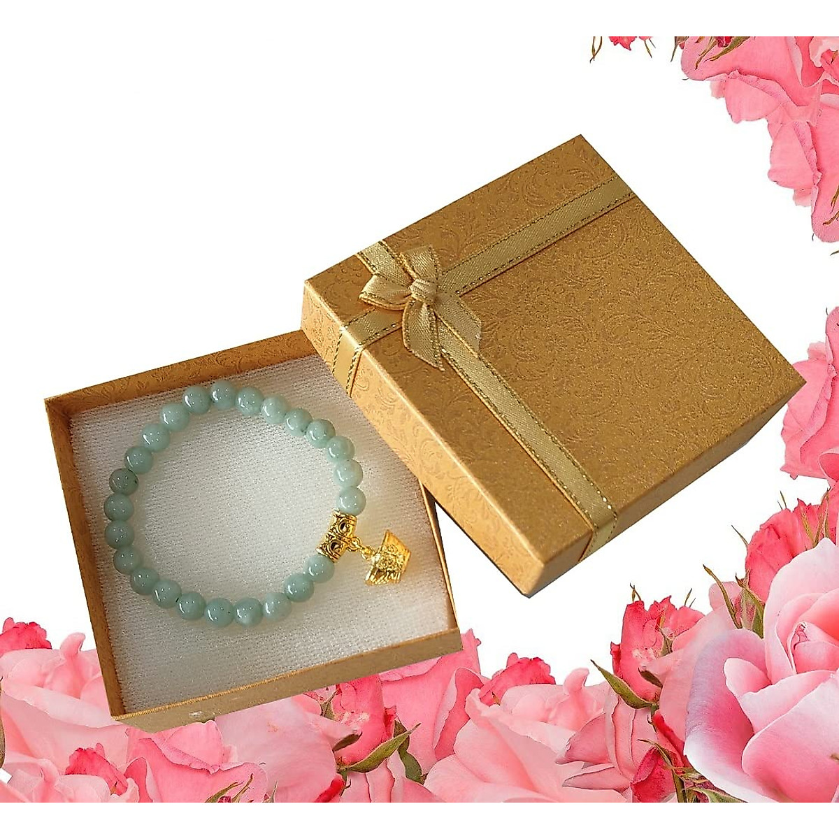 Heavens Tvcz Thai Jade Bracelet Women Good Luck Gems Real Ring Business Luck, MONEY ATTRACTION Bead Good Luck and Wealth Jewelry Adjustable Elastic