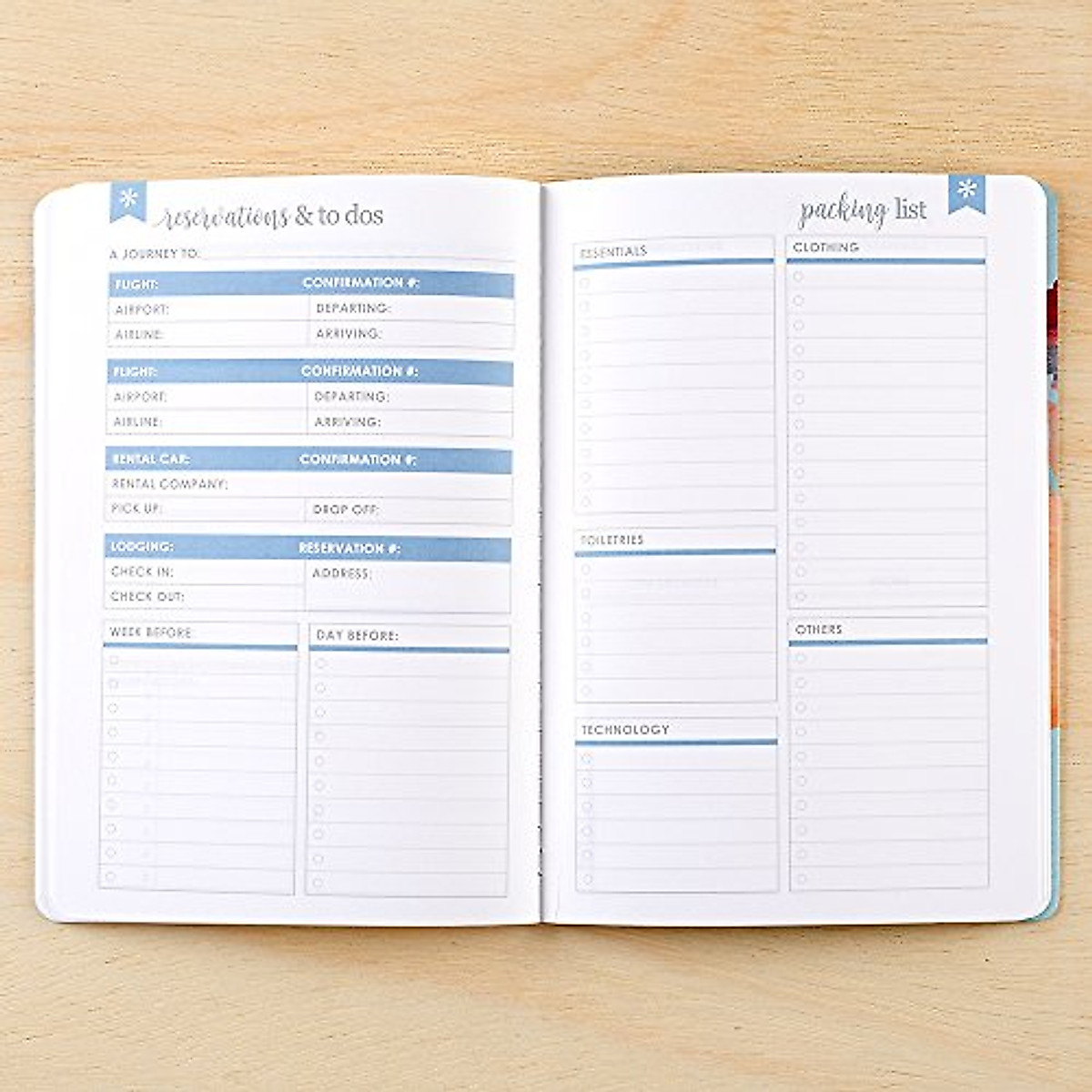 Erin Condren Designer Petite Planner - Travel Petite Planner, Includes Flight Schedule Details, Packing List by Category, Journaling for Experiences, and Spending, 5.7"x8.25"