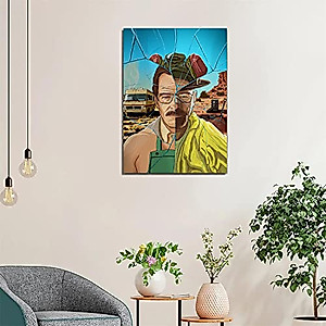 Breaking Bad Poster Walter White Poster TV Movie Poster Print Bedroom Canvas Wall Art Unframe 16x24inch Wiobome