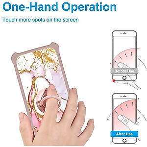 jioeuinly Cloud Mobile Stratus C7 Case Compatible with Cloud Mobile Stratus C7 Phone Case Cover [with Tempered Glass Screen Protector][Hard PC + Soft Silicone][Gold Glitter+Luminous] JSF-DJS