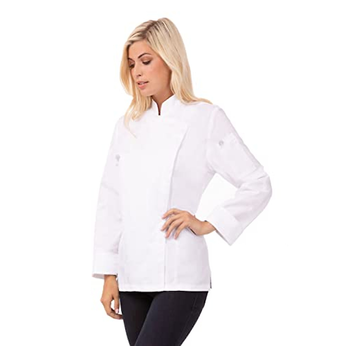 Chef Works Women's Lansing Chef Coat, White, Large