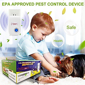 Utrasonic Pest Repeller 6 Pack Pest Control Repellent Indoor for Mosquito,Mice,Roach,Spider,Insects,Rat,Flea
