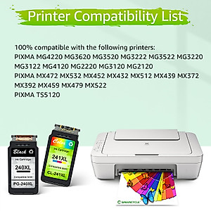 greencycle Re-Manufactured PG-240XL 240 XL Ink Cartridge Compatible for Canon PIXMA MX372 MX432 MX452 MG3520 MG2220 MG3220 (Black, 1 Pack)