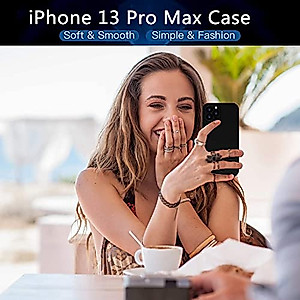 KPKHDI iPhone 13 Pro Max Case Compatible with iPhone 13 Pro Max Matte Silicone Stain Resistant Cover with Full Body Protection Anti-Scratch Shockproof Case 6.7 inch (Black)