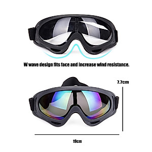 CAREONLINE Safety Ski Goggles, Unisex Snow Snowboard Safety Glasses Anti-Fog UV Protection