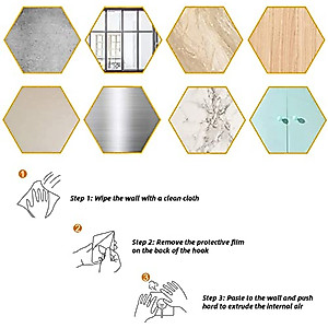 Menihor Wall Hooks, Adhesive Hooks 24 Pack Wall Hook, Heavy Duty 13.2lb(Max) Damage Free Seamless Hooks Oilproof & Waterproof Bath Kitchen Towel Utility Hooks, Clear