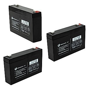 Battery Hawk (3 Pack UB670 WP7-6 EMB-0606 Sealed for Exit Sign Emergency Light BAT67 ELB-0607 Lead Acid 6V 7AH SLA