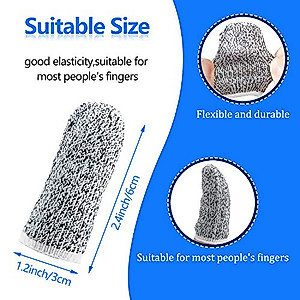 40 Pieces Cut Resistant Finger Cots Finger Sleeves Cut Protection Sleeves Thumb Finger Protectors Guards Reusable for Kitchen Work Sculpture