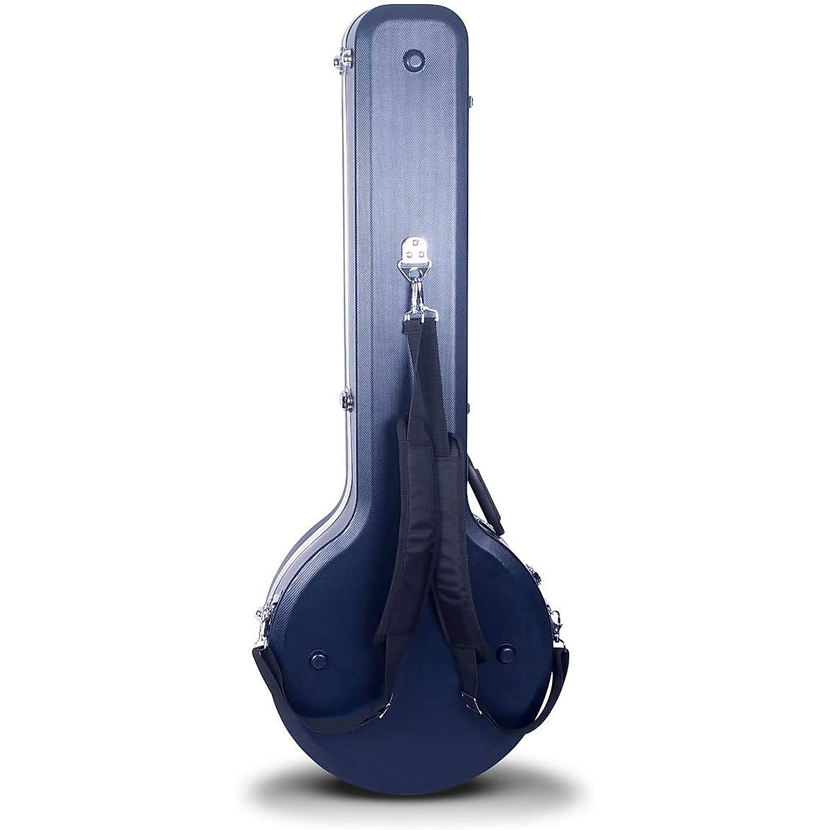 Crossrock ABS Molded Hardshell Case for 5-String Resonator, Gibson Tenor Banjo, Backpack Style(CRA861BJBL)