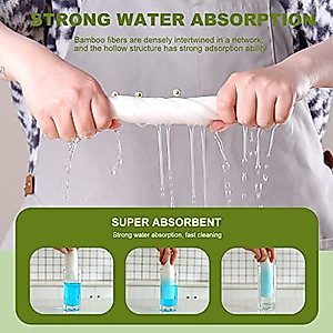 Luiruey Reusable Bamboo Paper Towels - 1Rolls Heavy Duty Reusable Washable -cleaning Towel Washable and Recycled Kitchen Roll, Zero Waste Products, Durable