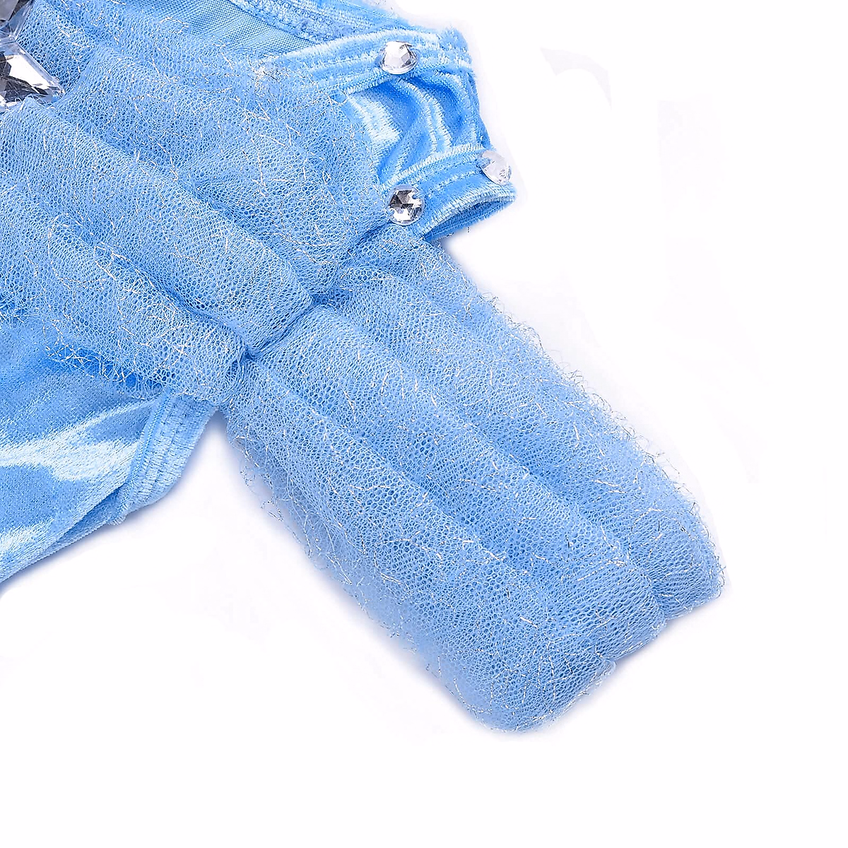 GJDAMFD Girls Dress up Costume Blue Butterfly Princess Dresses with Accessories for Little Girls 3-4T