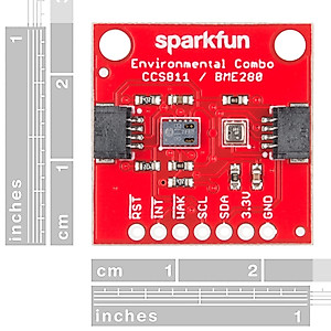 SparkFun Environmental Combo Breakout -CCS811/BME280 (Qwiic) -Provides Barometric Pressure Humidity Temperature TVOCs Equivalent CO2 (eCO2) Levels via I2C Operates 3.3V No Solder Polarized Connectors
