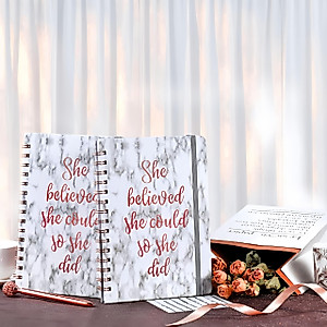 Ruled Notebook/Journal - Lined Journal with Premium Thick Paper, 8.5" X 6.4", College Ruled Spiral Notebook/Journal, Banded with Waterproof Hardcover, Exquisite Inner Pocket for School, Office & Home