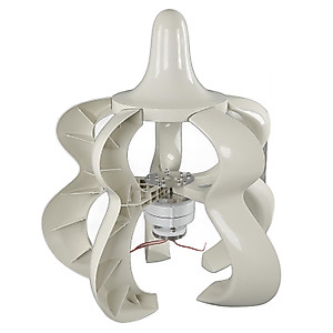 Wind Turbine Generator Kit, 12V 24V Wind Resistance Wind Power Generator 5 Blades Gourd Shaped for Home (400W)