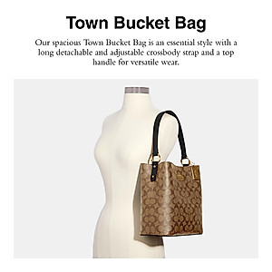 COACH Town Bucket Bag, Khaki Black