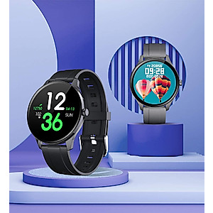 SYSMARTS Fitness Trackers,Health Sports Smart Watch with Heart Rate & Sleep Monitor,Calorie Step Counter,1.3" Touch Screen,IP68 Waterproof Pedometer Activity Trackers for Women Men (Dark Blue)