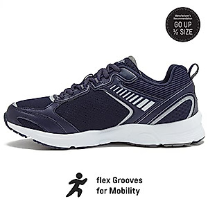 Avia Forte 2.0 Men’s Running Shoes, Lightweight Trail or Running Athletic Sneakers for Men - Navy Blue/Dark Grey/Silver Grey, 10 Extra Wide