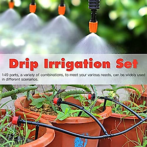Garden Automatic Drip Irrigation Set,30m Adjustable Micro DIY Irrigation Kit Plant Water Saving System,Heavy Duty Tube Watering Kit for Patio Lawn Garden Greenhouse Flower Bed