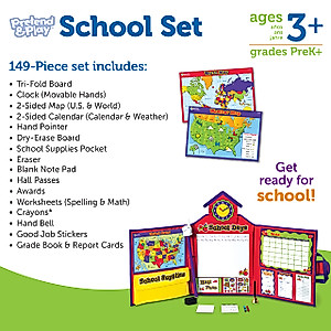 Learning Resources Pretend & Play School Set, 149 Pieces, Ages 3+ [Standard Packaging]