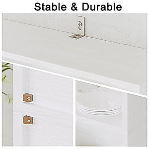 IRONCK Industrial Bookshelves and Bookcases with Doors 11.8in Depth Floor Standing 5 Shelf Display Storage Shelves Bookcase Home Decor Furniture for Home, Office, Living Room, Bedroom