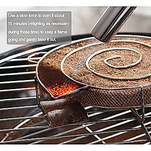 Realcook 13.78 inch Cold Smoke Generator for BBQ Grill or Smoker Wood dust Hot and Cold Smoking Salmon Meat Burn Time up to 18-24 Hours