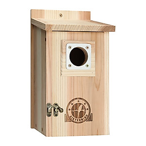SISTERBIRD Bird Houses for Outside 1-1/2” Entrance Hole Cedar Birdhouses with Metal Guard Outdoor Bluebird Wren Swallow Finch Asssembly Required