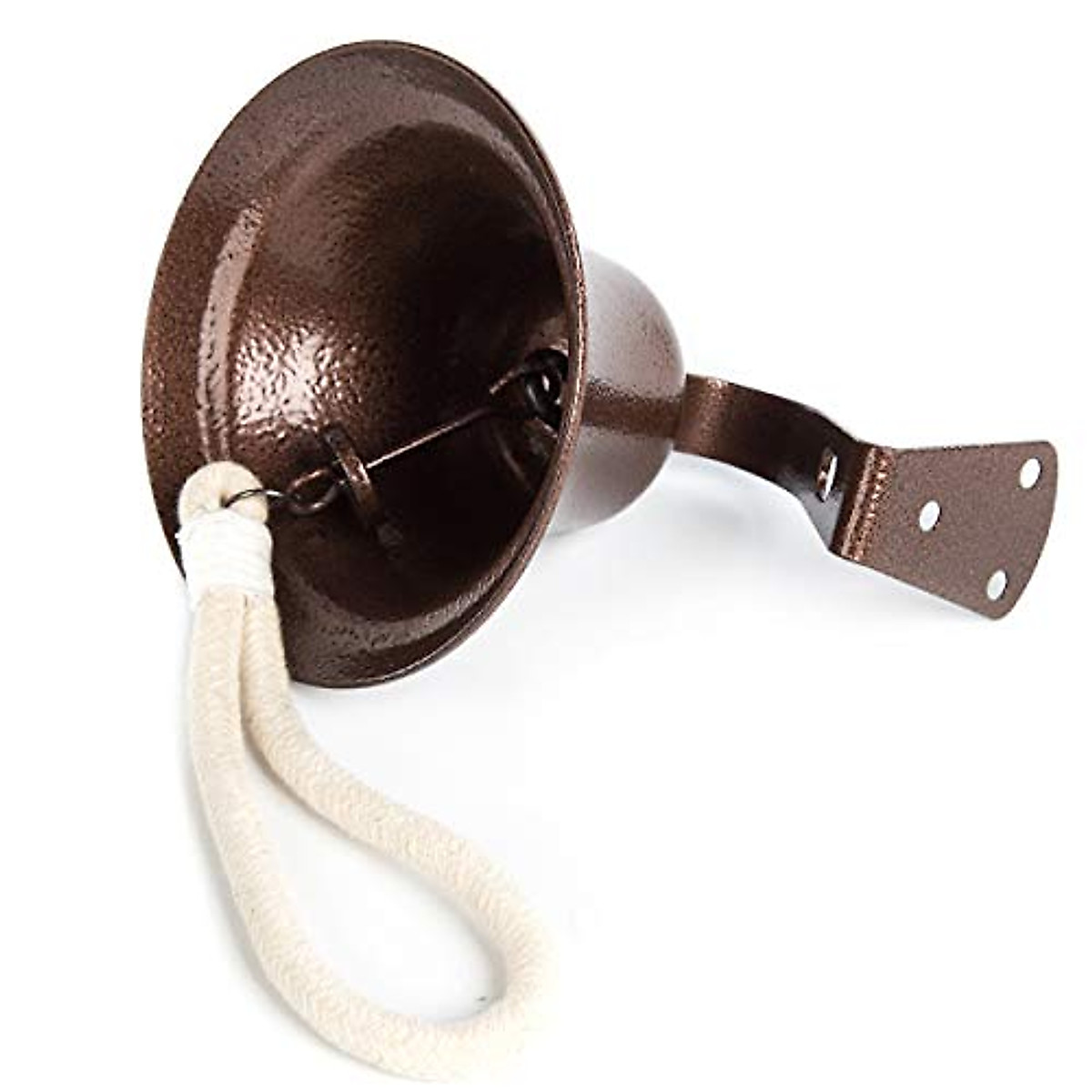 Hanging Bell Dinner Bell Outdoor Bell Bracket Mount Wall Bell Indoor Rope Bell Ship/Boat/Nautical/Door/School/Reception/Home/Church Bell(Copper)