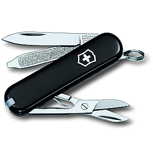Victorinox Swiss Army Knife, Classic SD, Stainless Steel, Black, Pocketknife
