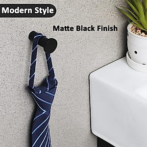 SAYAYO Modern Black Coat Hooks Wall Mounted, Towel Hooks for Bathrooms Robe Hooks, Heavy Duty Wall Hooks for Hanging, SUS 304 Stainless Steel 4 Packs