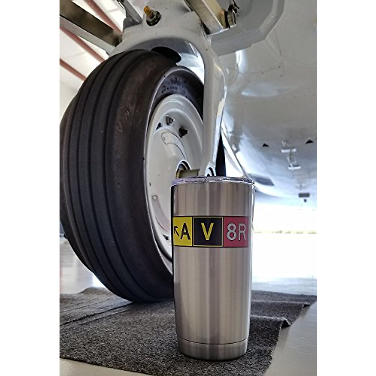 Pilot Expressions AV8R Taxiway Sign Stainless Steel Insulated Tumbler