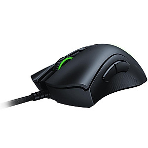 Razer DeathAdder V2 Gaming Mouse: 20K DPI Optical Sensor - Fastest Gaming Mouse Switch - Chroma RGB Lighting - 8 Programmable Buttons - Rubberized Side Grips - Classic Black