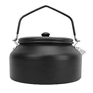 Lightweight and Portable Tea Kettle Ergonomic Handle Exquisite Texture for Home Coffee Shops Camping (Black)