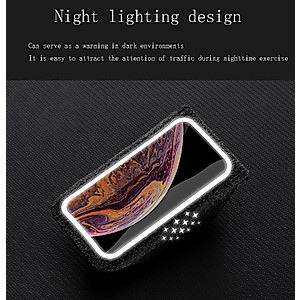 MCZTO Sport Running Exercise Gym Case,Fingerprint Sensor Access Supported,Water Resistant and Sweat-Proof iPhone 14 Pro Max/Samsung Galaxy Note 20/10/9/8 Armband (Small Size 5 inches, Black)