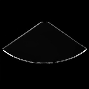 Floating Corner Shelf Wall-Mounted Storage Rack, 2 Tier Storage Display Shelf Organizer Corner for Bathroom, Bedroom, Living Room(Transparent)