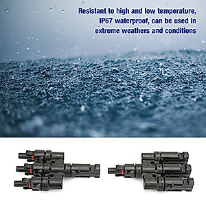 3T 3 Branch Solar Panel Cable AC/DC Branch Connector Splitter Adapter Solar Panel Connector Extension Solar Cable Wire Adapter IP67