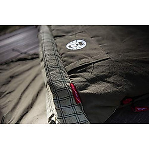 Coleman Big Game 0°F Big & Tall Sleeping Bag, Made from 100% Recycled Material, Cold Weather Adult Sleeping Bag with Sherpa Lining, Fits Campers up to 6'5"