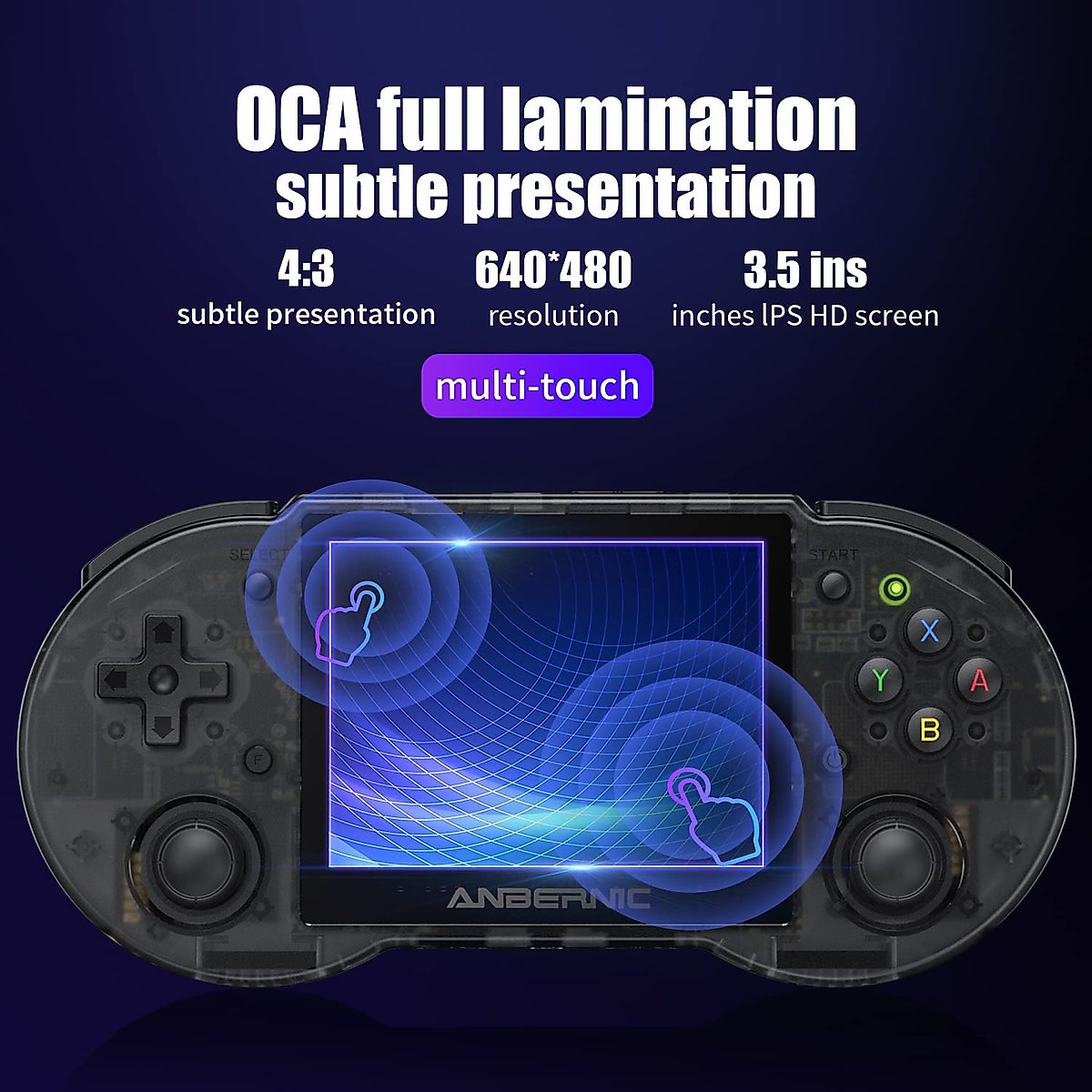 RG353P Retro Handheld Game Machine with Dual OS Android 11 and Linux, RG353P Multi Touch Support 5G WiFi 4.2 Bluetooth Online Fighting, RG353P Handled with 64G TF Card 4452 Games Support HDMI