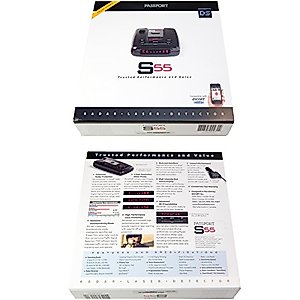 Escort Passport S55 Radar Detector – Extended Long Range, Escort Live App, AutoMute, AutoSensitivity, Audible Alerts, Adjustable LED Display, Signal Strength Meter, Black