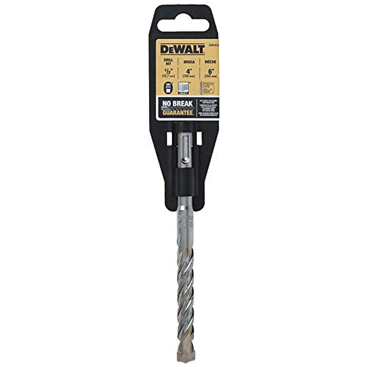 DEWALT SDS+ Hammer Bit, Rock Carbide, 1/2-Inch by 4-Inch by 6-Inch (DW5437)