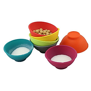 Fublazeze Mini Pinch Bowl Silicone Mini Pinch Bowl Bowl Adult/The child Mini Silicone Bowls Multicolor Pinch Bowls Heat Resistant Snack Bowls Prep and Serve Bowls Unbreakable Flexible