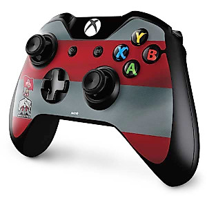Skinit Decal Gaming Skin Compatible with Xbox One Controller - Officially Licensed Ohio State University OSU Ohio State Buckeyes Flag Design