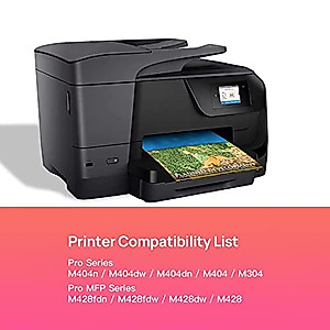 58A Toner Cartridge with Chip Replacement for HP 58A CF258A 58X Toner Use with Laserjet Pro M404n M404dn MFP M428fdw M428fdn M428dw M404dw M404 Enterprise M406dn M430f Printer (2 Black)
