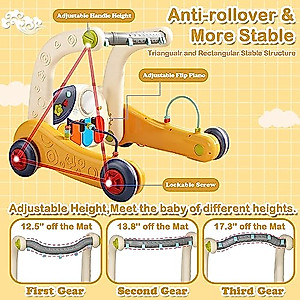 Baby Play Gym Baby Mat, Baby Activity Center Gym Kick Play Piano Musicial Lights, Baby Tummy Time Mat Gift for Infant Babies Newborn Toddlers Boys Girls