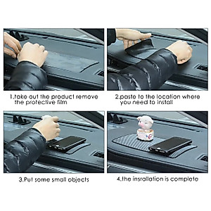 DS. DISTINCTIVE STYLE Car Dashboard Mat 10.5x5.9 Inches Extra Large Non-Slip Sticky Pad Anti Slip Mat Adhesive Mat for Phones, Glasses, Keys