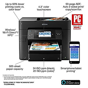 Epson WorkForce Pro WF-4740 Wireless All-in-One Color Inkjet Printer, Copier, Scanner with Wi-Fi Direct, Amazon Dash Replenishment Ready